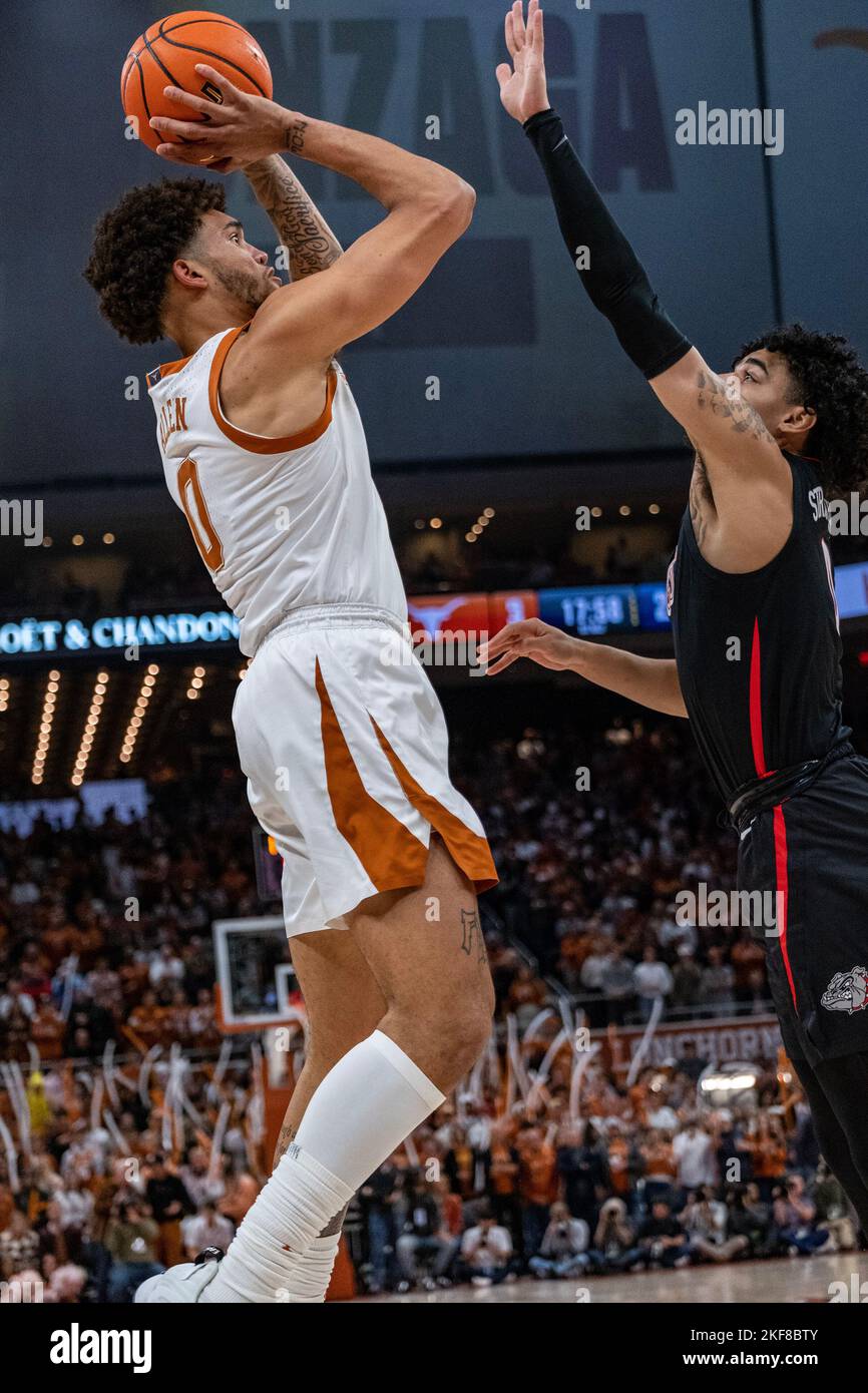 Texas, USA. 16th Nov, 2022. Timmy Allen #0 of the Texas Longhorns in ...