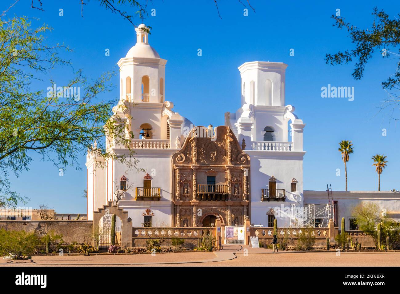 Tucson, AZ, USA - April 1, 2022: The San Xavier del Bac Mission Church ...