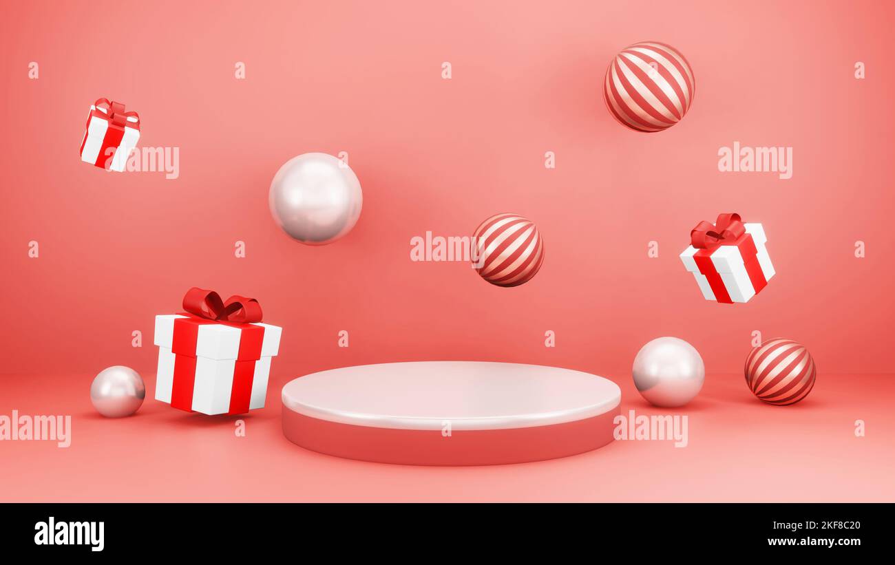 Product Placement Presentation Podium Christmas Presents Gifts Stand ...