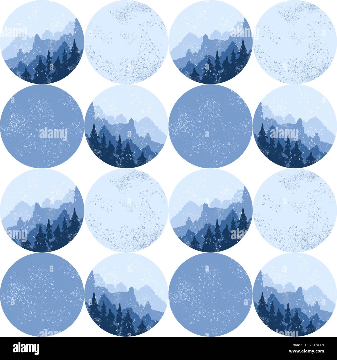 Snowfall in pine forest Cut Out Stock Images & Pictures - Alamy