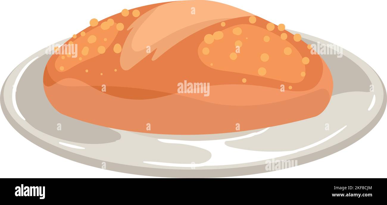 fresh bread in dish Stock Vector Image & Art - Alamy