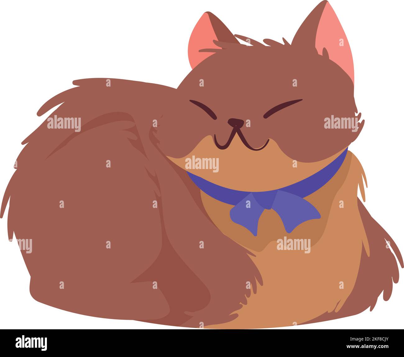 cute cat with bow Stock Vector Image & Art - Alamy
