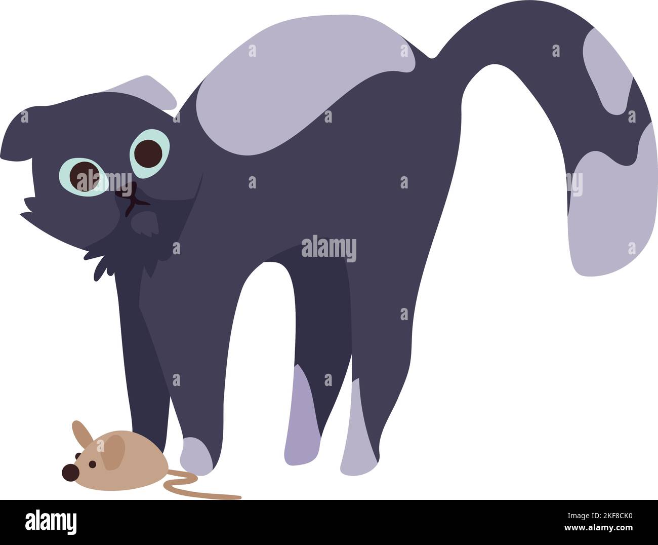 cute cat with mouse Stock Vector Image & Art - Alamy