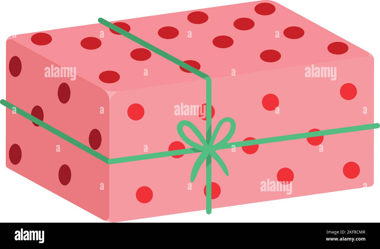 Gift box pink dotted Stock Vector Images - Alamy