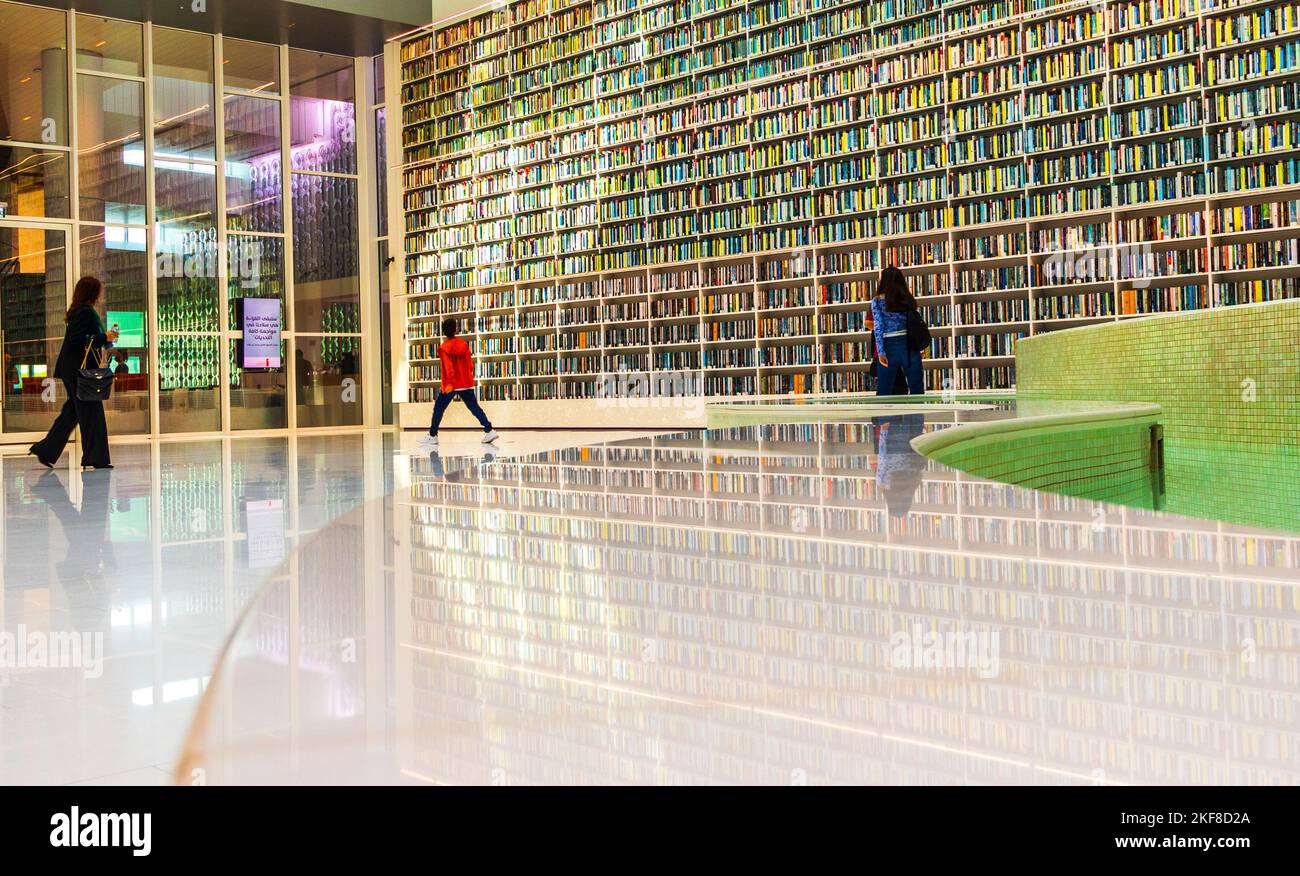 Dubai, UAE - 10.15.2022 - Visitors at Sheikh Mohammed Bin Rashid public ...