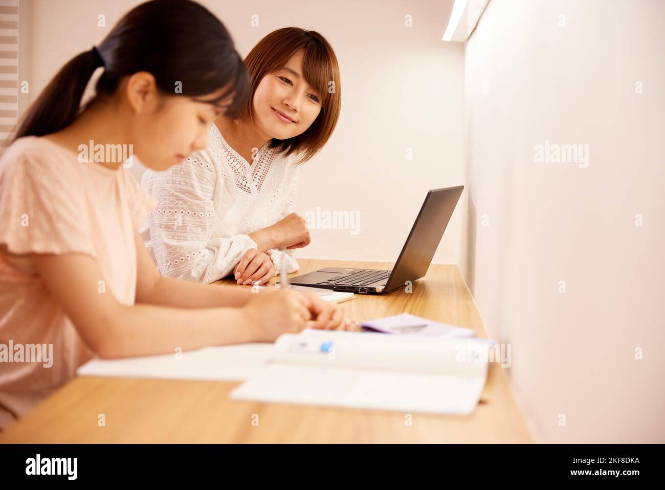 Japanese kid studying at home Stock Photo - Alamy