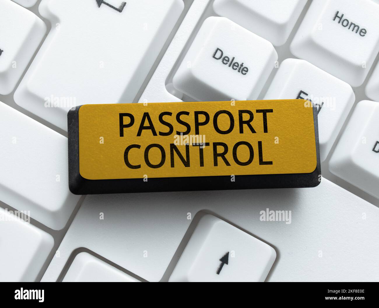 Text showing inspiration Passport Control. Word Written on the area in ...