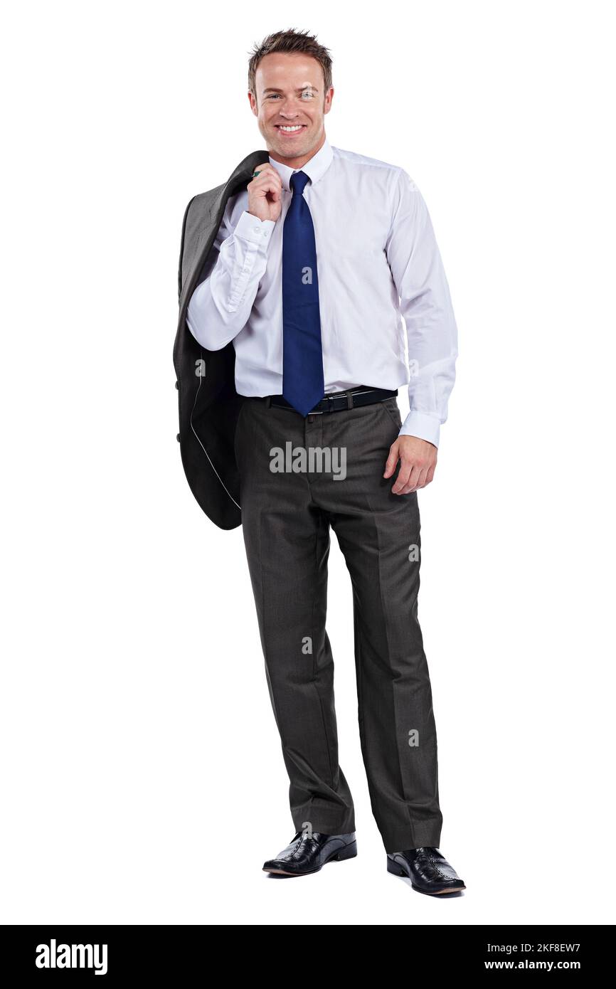 Ready for work. Full length portrait of a businessman against a white ...