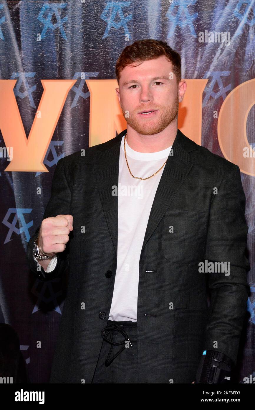 November 16, 2022 in Mexico City, Mexico: Boxer Saul Alvarez 'El Canelo ...