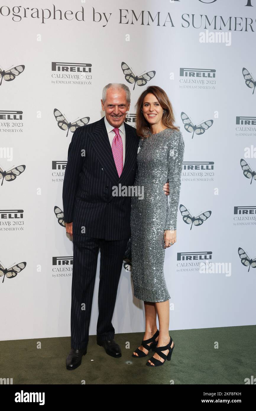 Milan, Italy. November 16, 2022, Marco Tronchetti Provera, Ilaria ...
