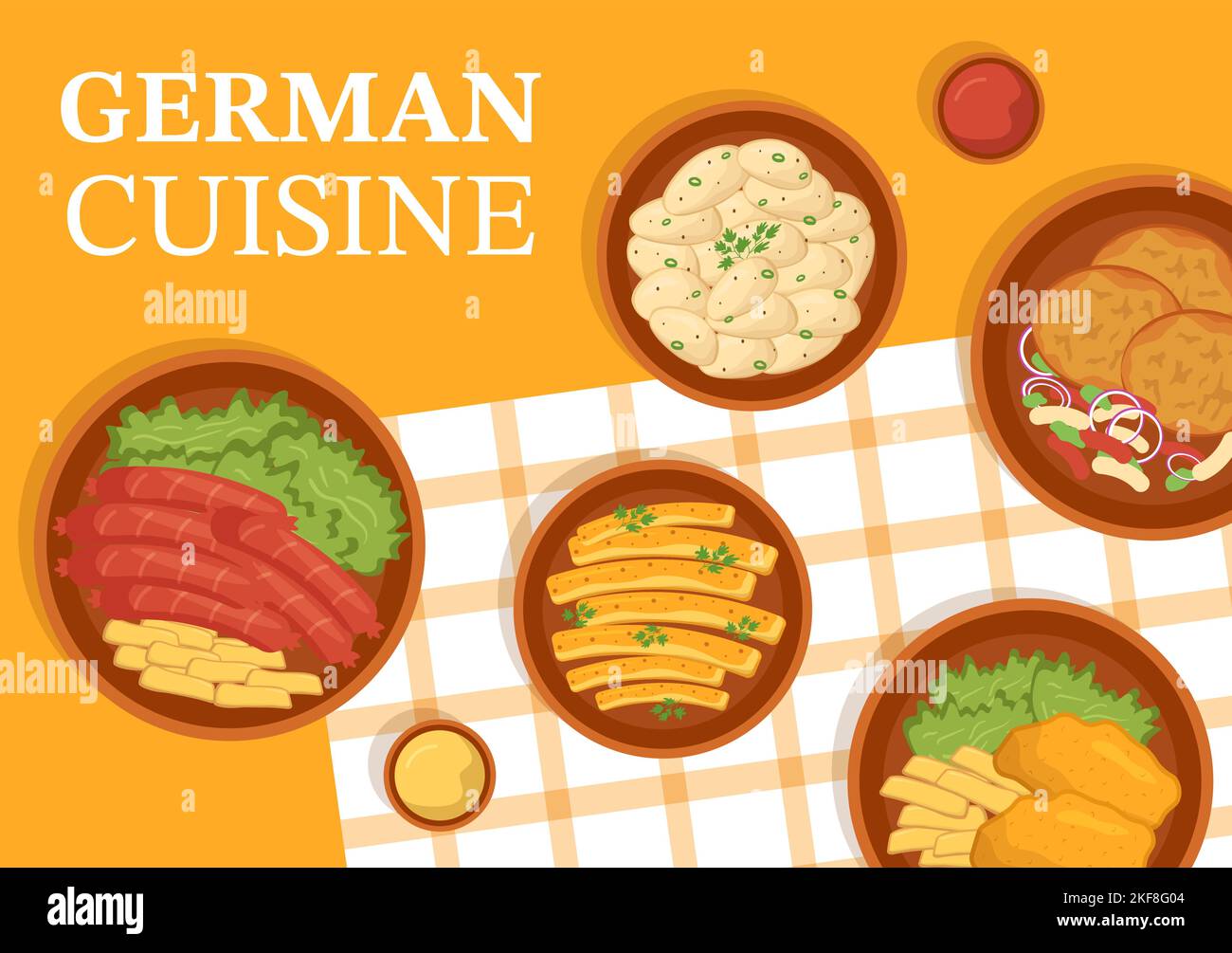 German Food Restaurant with Collection of Delicious Cuisine Traditional ...