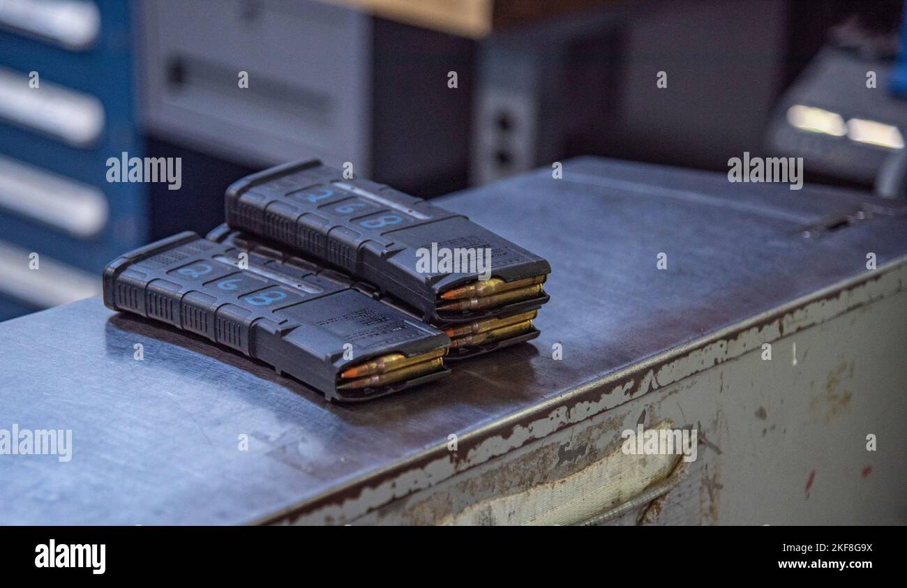 Three 30-round NATO magazines for use with an M4A1 carbine at the 332d ...