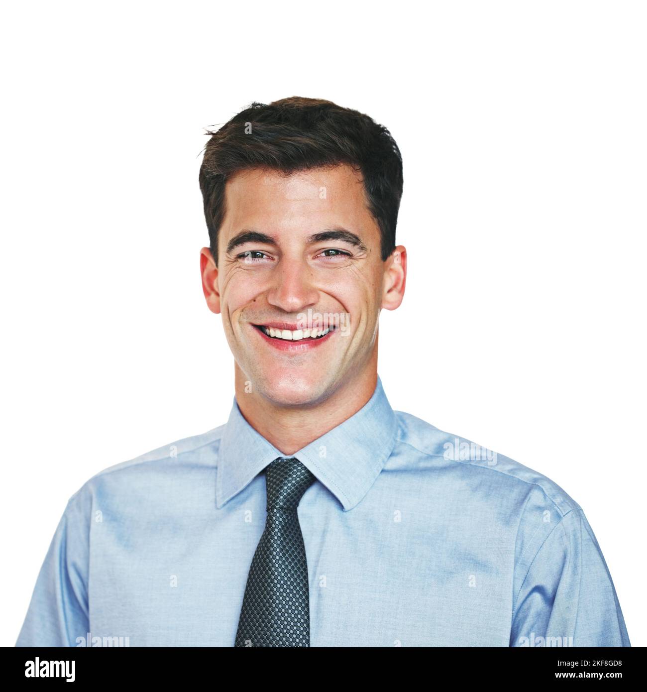 Keeping his business goals in focus. Studio portrait of a young ...
