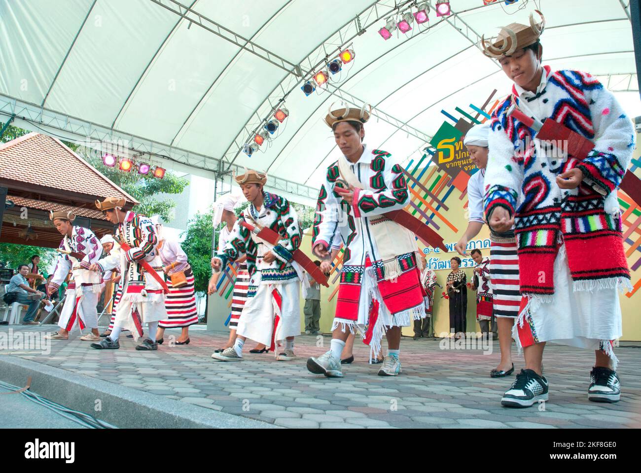 Group of unidentified dancers perform traditional classical Kachin ...
