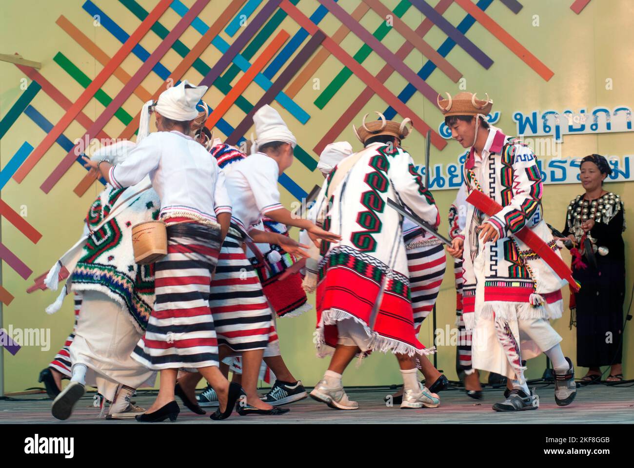 Group of unidentified dancers perform traditional classical Kachin ...