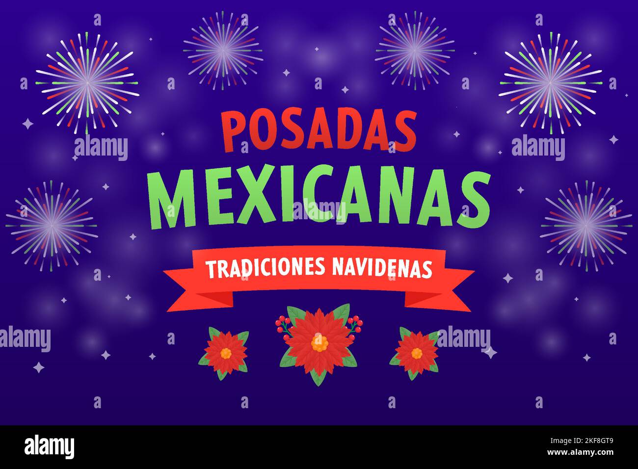 gradient posadas mexicanas background illustration Stock Vector Image ...