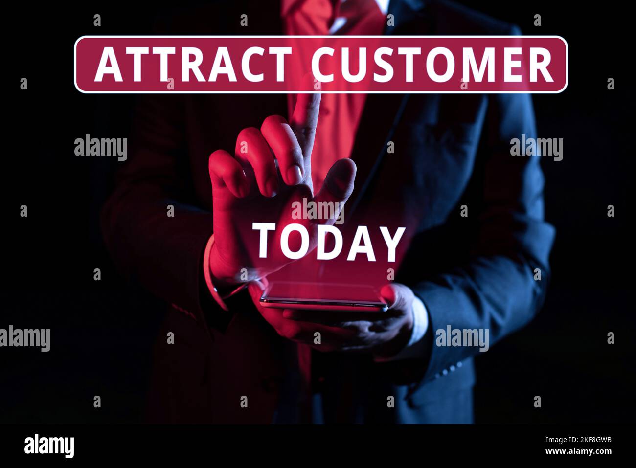 Conceptual Caption Attract Customer Word Written On To Bring More