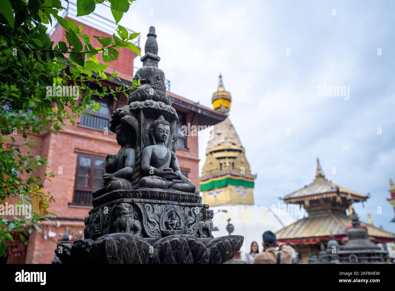 A Swayambhu Buddhist temple building in India Stock Photo - Alamy
