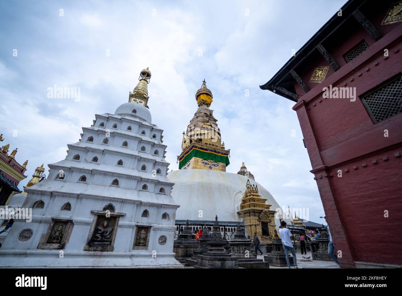A Swayambhu Buddhist temple building in India Stock Photo - Alamy