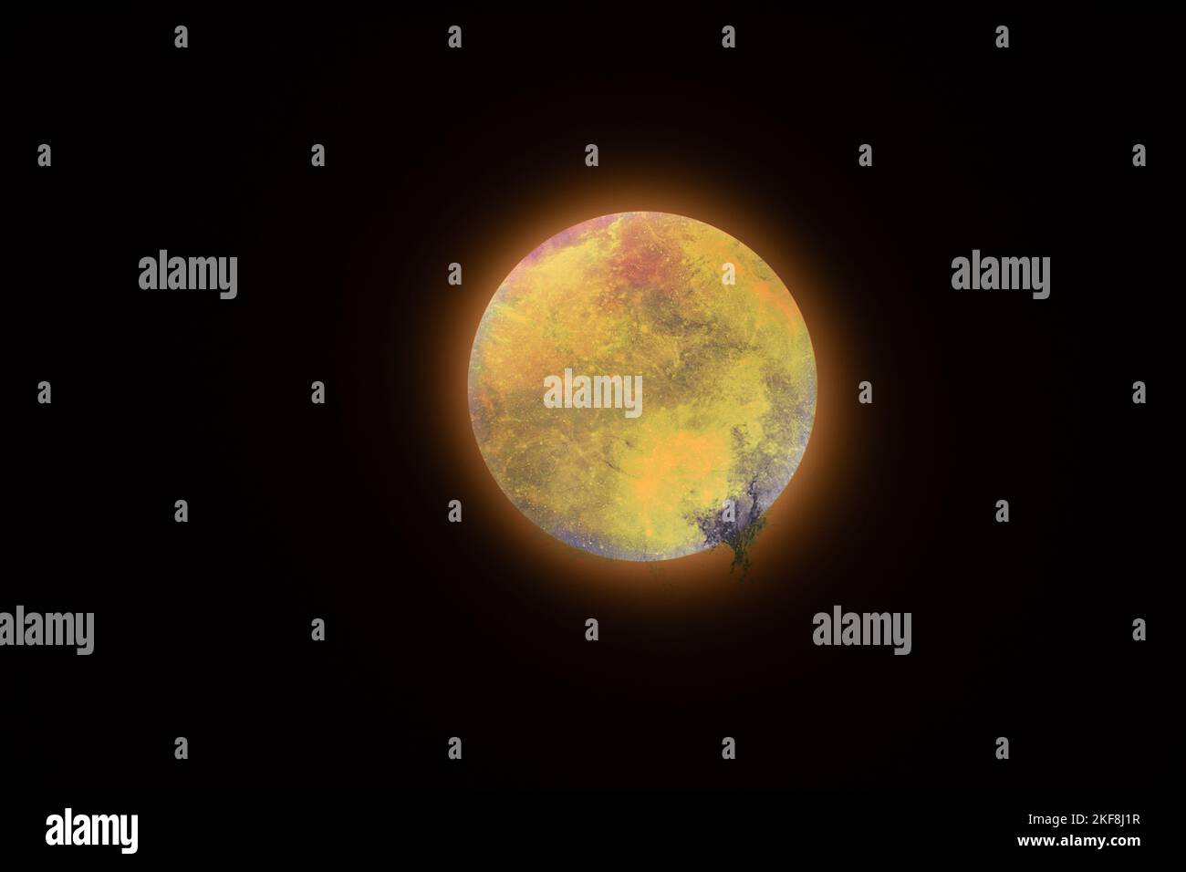 moon and cosmic universe with stars, illustration Stock Photo - Alamy