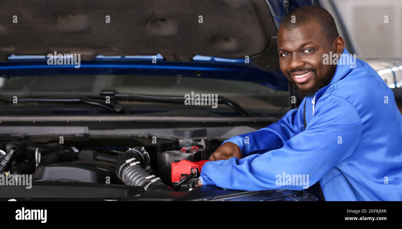 African man repairing car engine hi-res stock photography and images ...