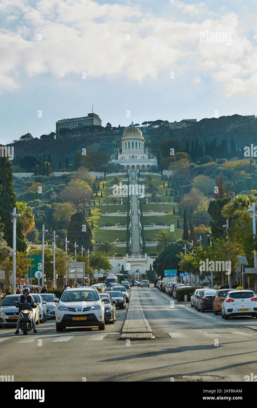 Haifa, Israel - February 23, 2019: Bahai Temple in Haifa Stock Photo ...
