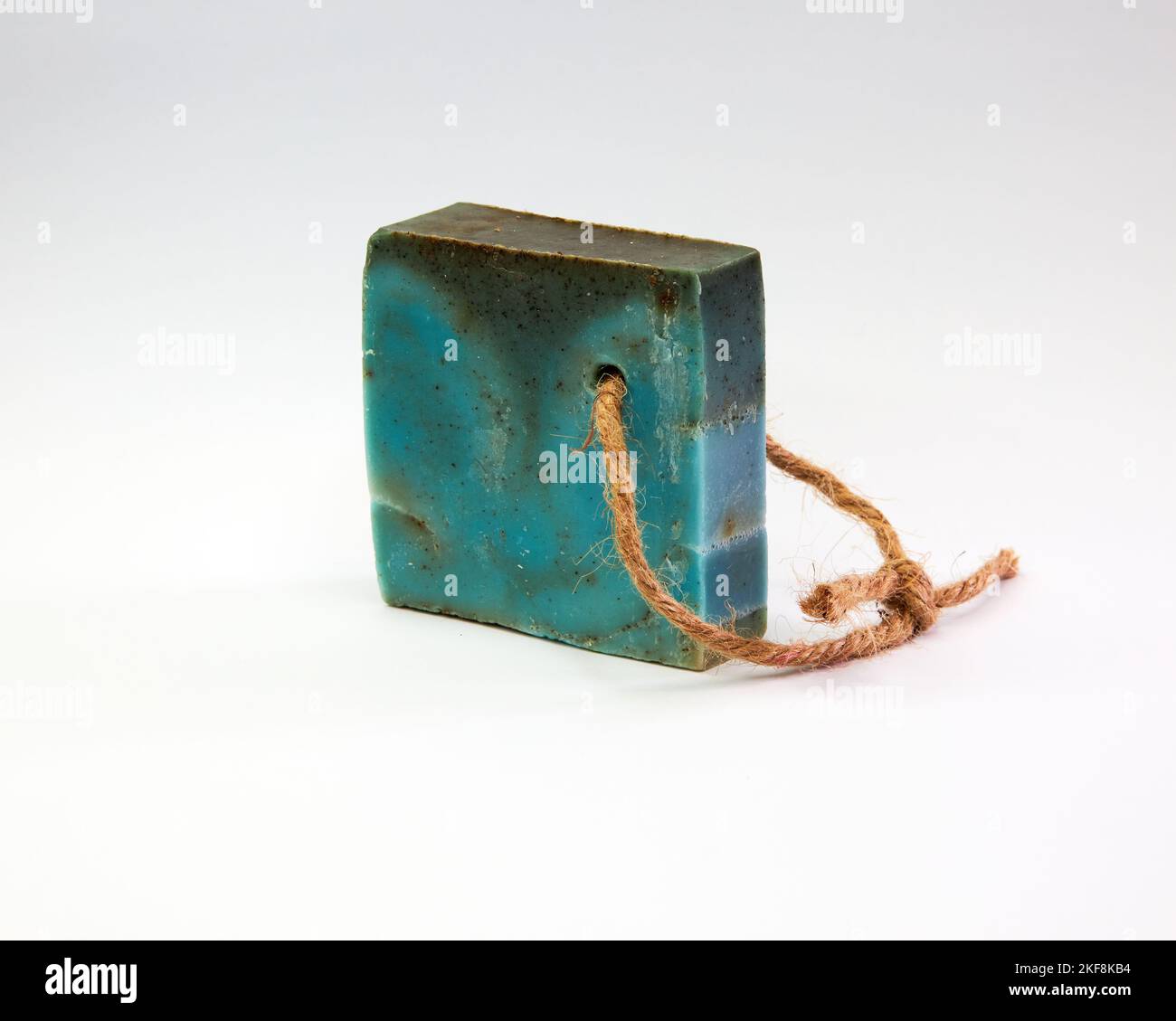 A closeup of a bar of herbal soap isolated on a white background Stock ...