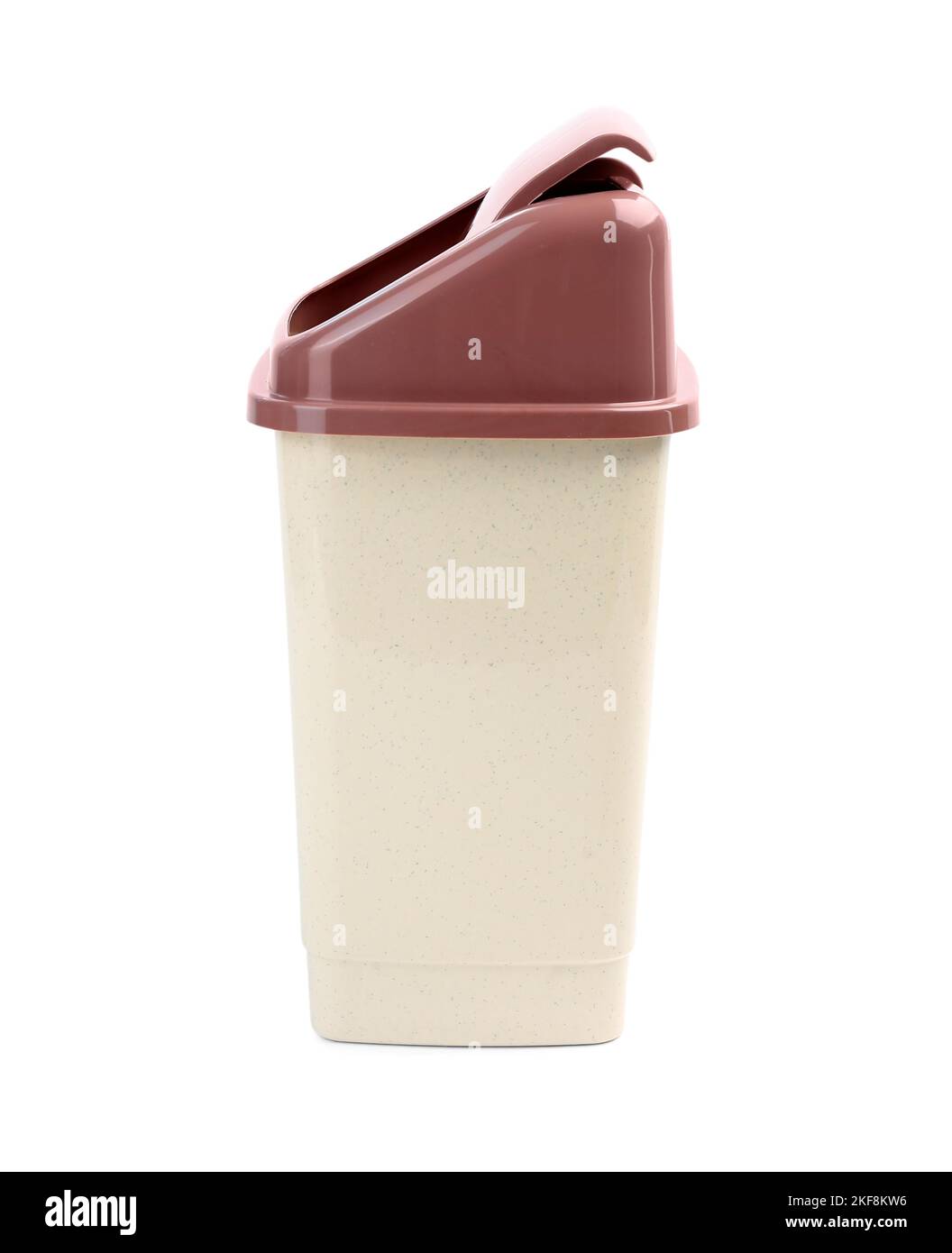 Rubbish bin on white background Stock Photo - Alamy