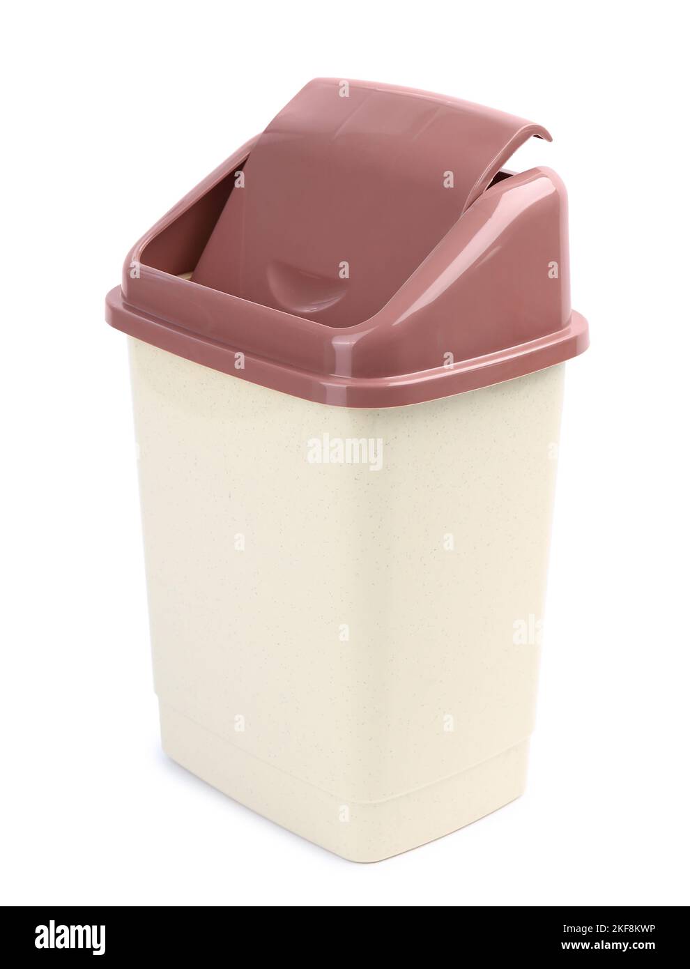 Rubbish bin on white background Stock Photo - Alamy