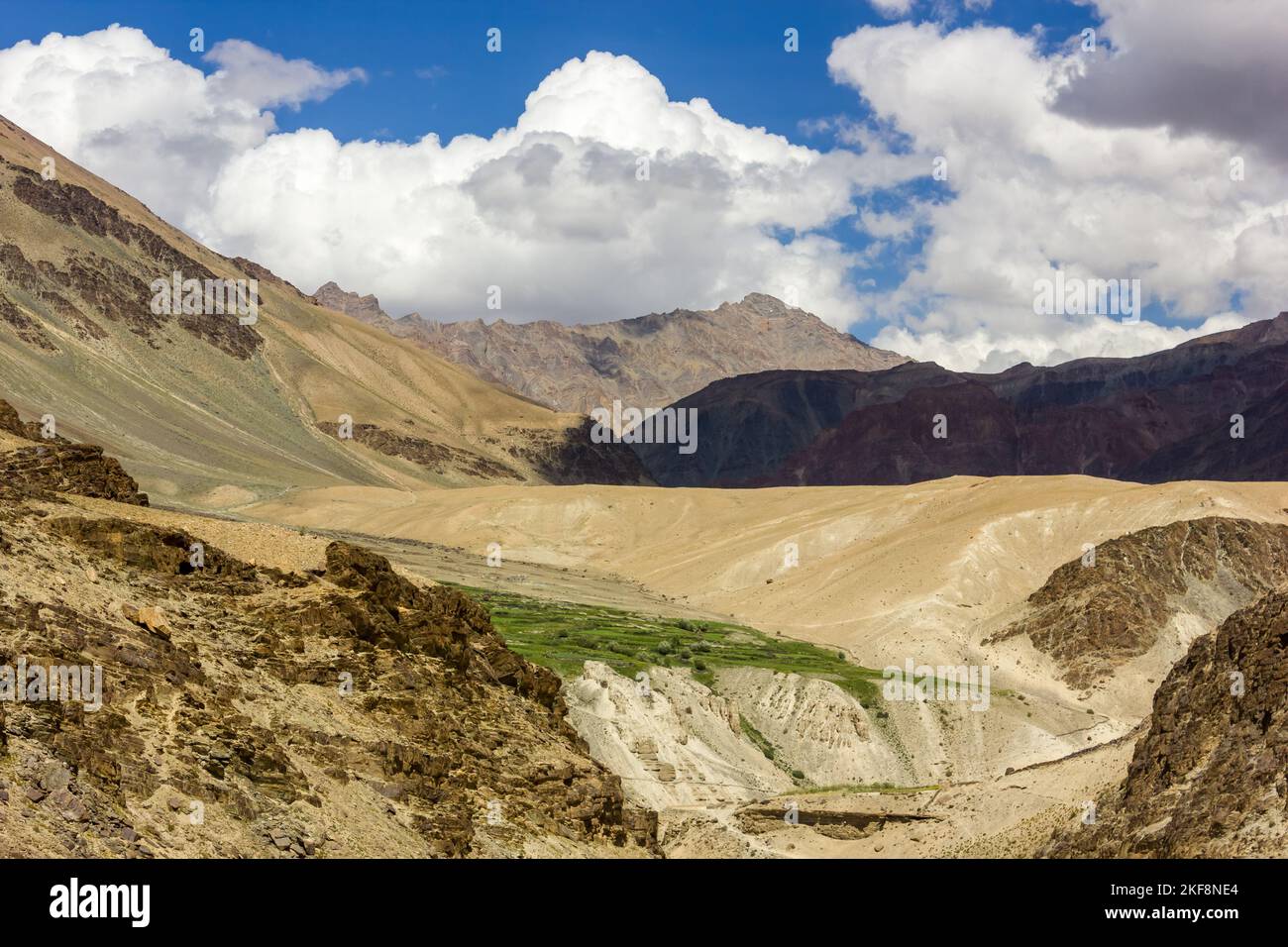 Beautiful landscape of the barren wilderness of the mountains of the ...