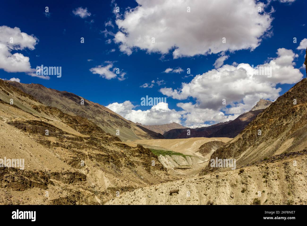 Beautiful landscape of the barren wilderness of the cold desert ...