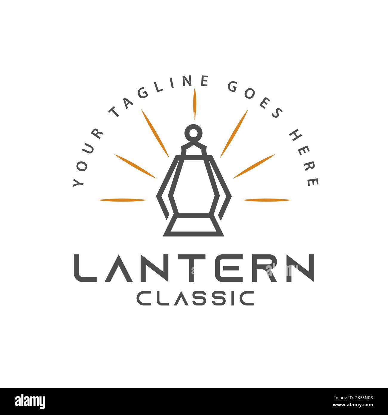 Classic Gas Flame Lantern Restaurant Vintage Logo Design, street lamp ...