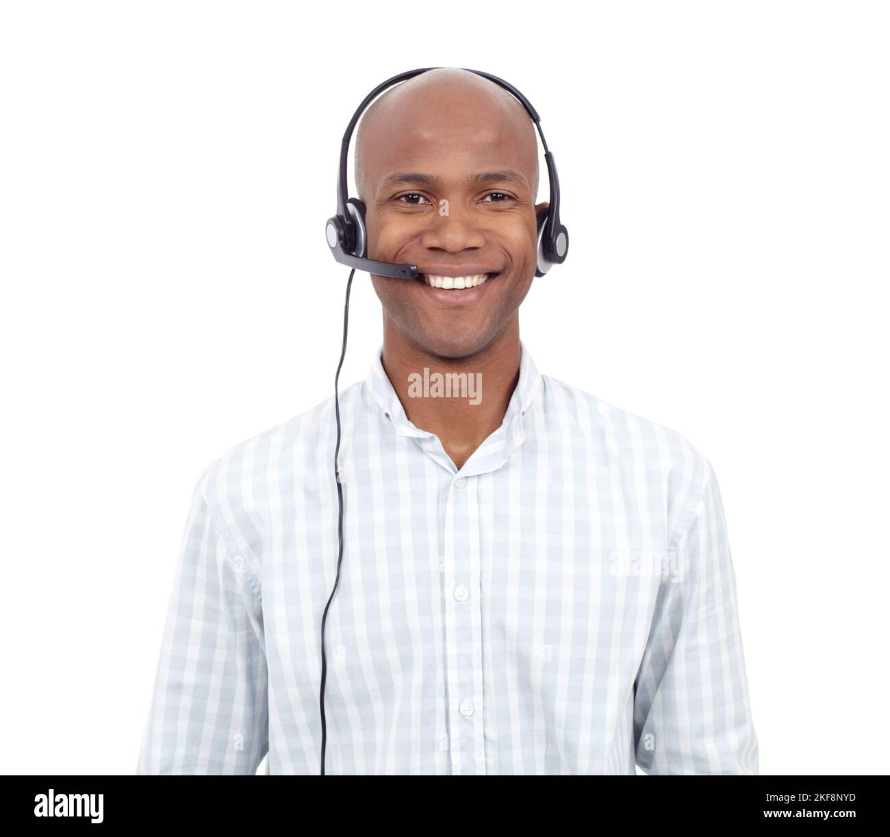 Your customer service rep. Studio portrait of a young african american ...