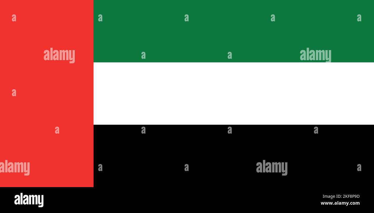 Flag of United Arab Emirates. Arabian national symbol in official ...