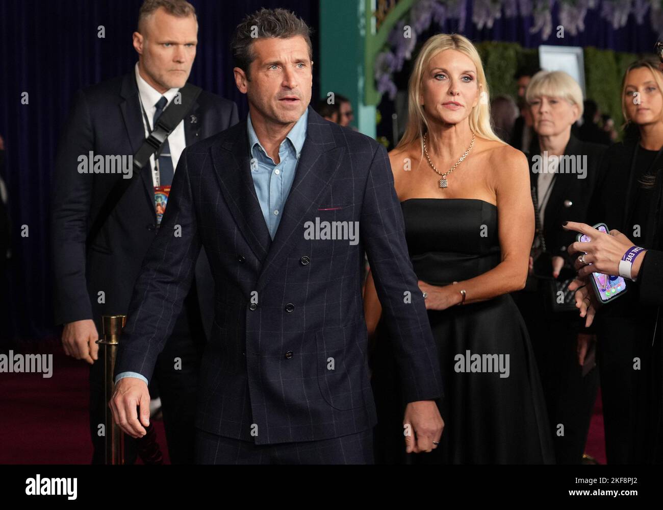 (L-R) Patrick Dempsey and Jillian Fink at the Disney's DISENCHANTED ...