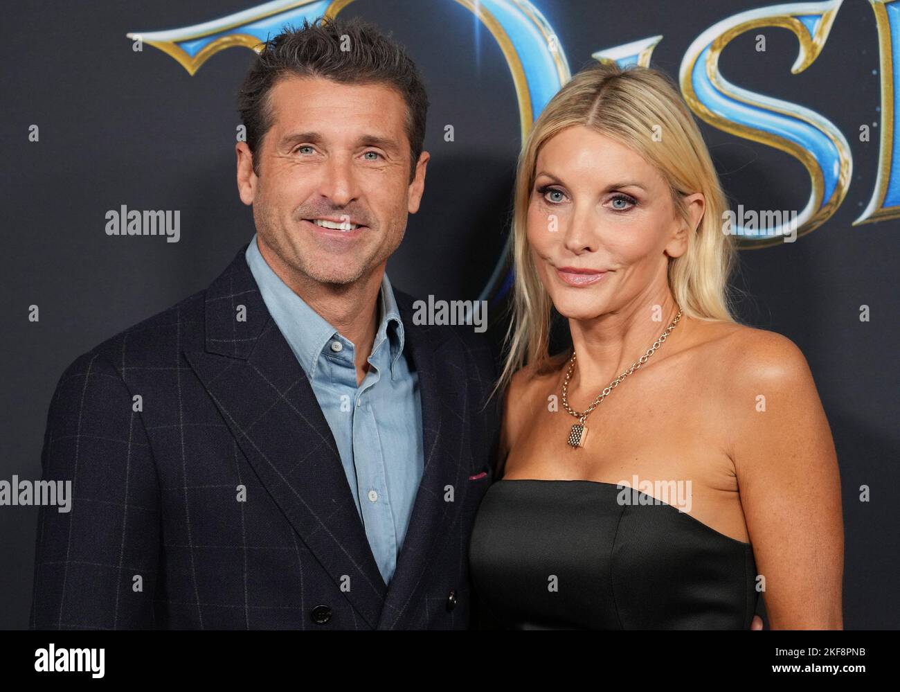 (L-R) Patrick Dempsey and Jillian Fink at the Disney's DISENCHANTED ...