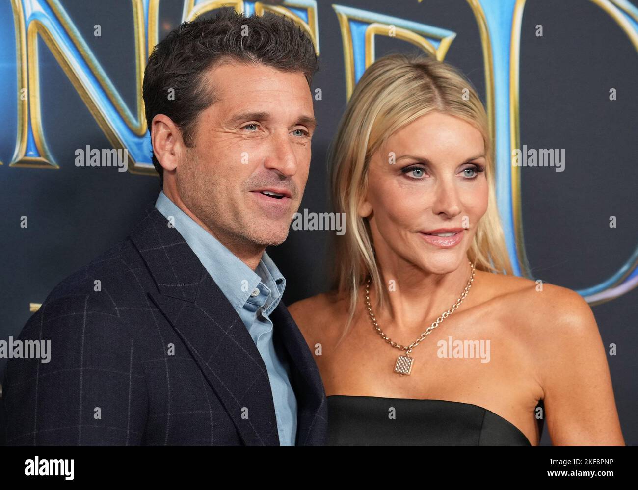 (L-R) Patrick Dempsey and Jillian Fink at the Disney's DISENCHANTED ...