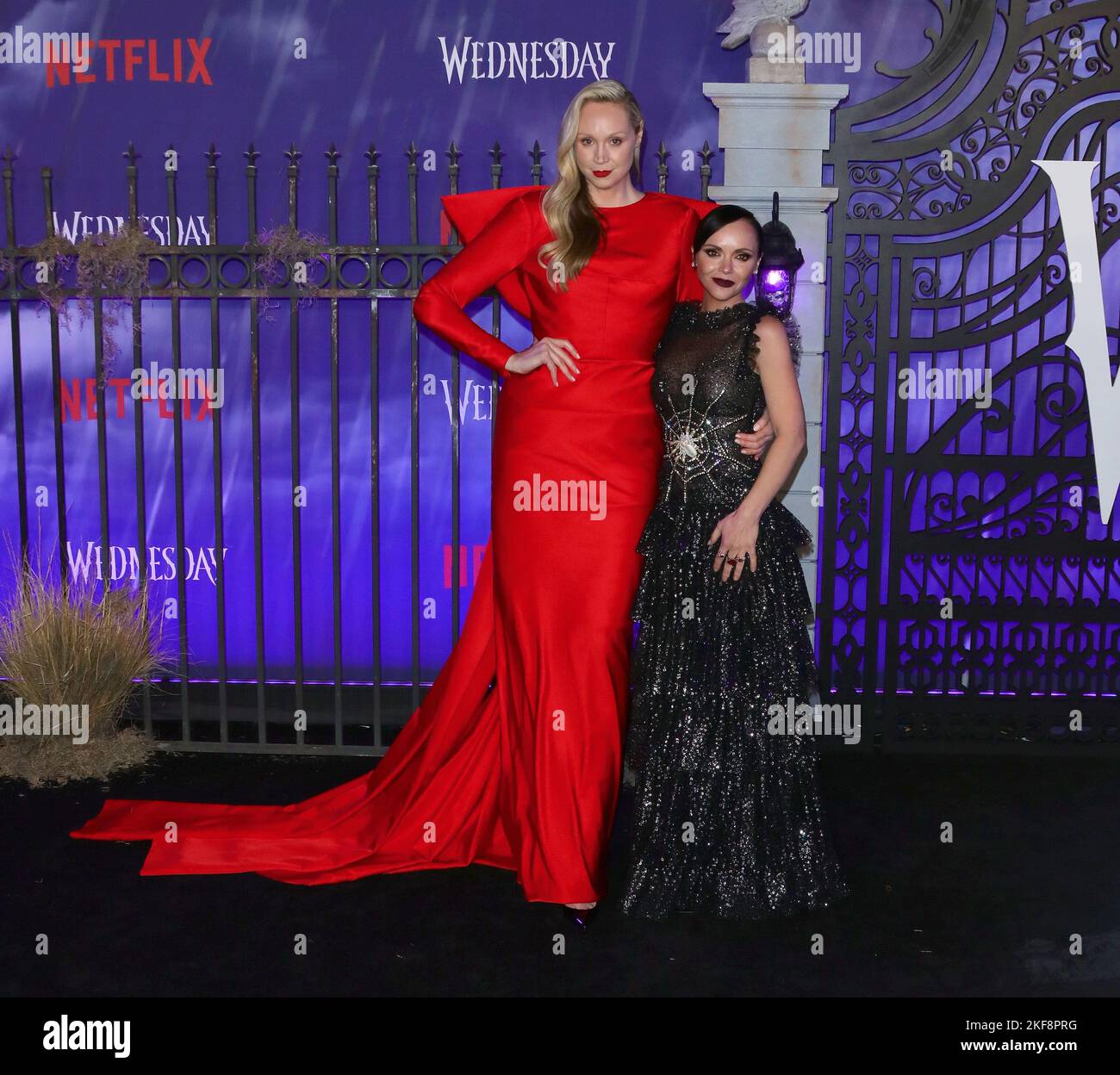 Gwendolyne Christie, Christina Ricci arrives at Netflix WEDNESDAY ...