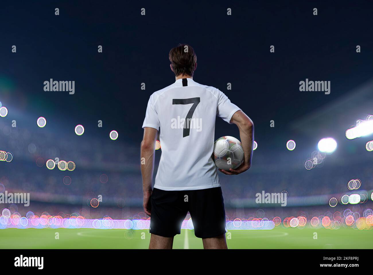 Soccer player in the stadium Stock Photo - Alamy