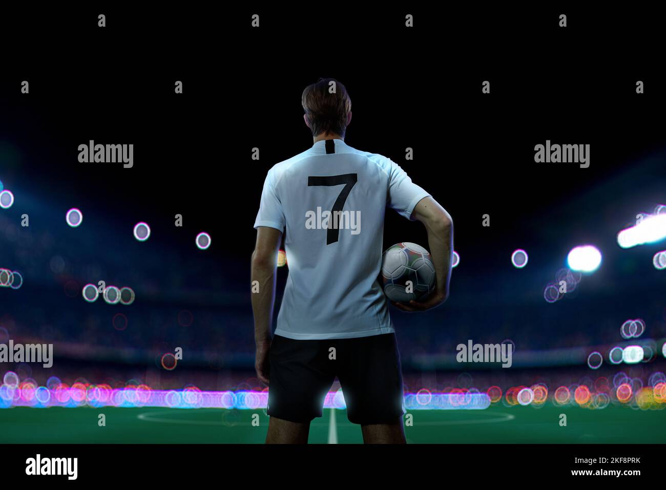 Soccer player in the stadium Stock Photo - Alamy