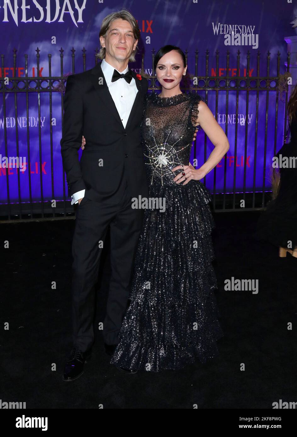 Christina Ricci, Mark Hampton arrives at Netflix WEDNESDAY Premiere ...