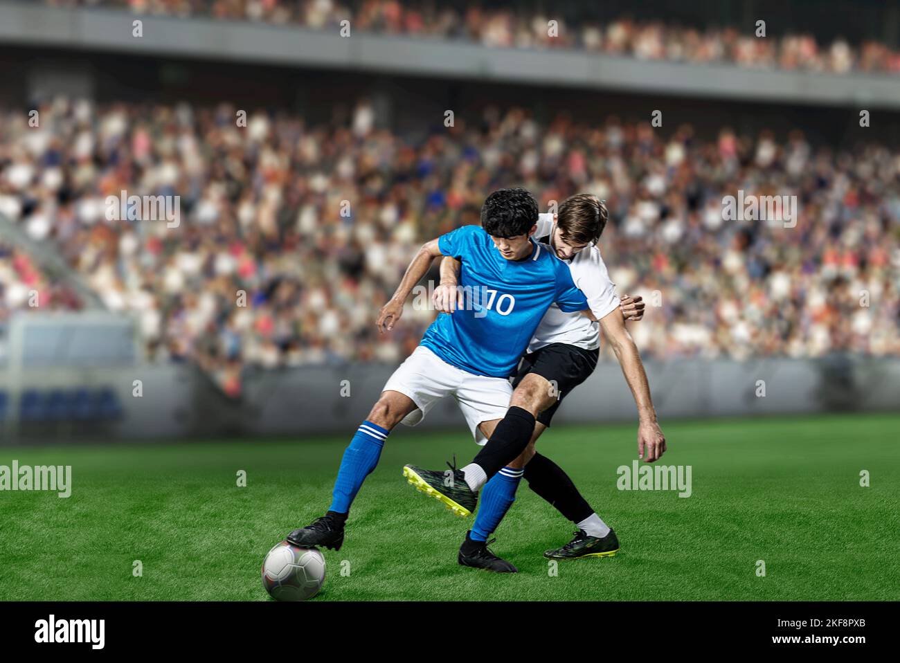 Soccer players in the stadium Stock Photo - Alamy
