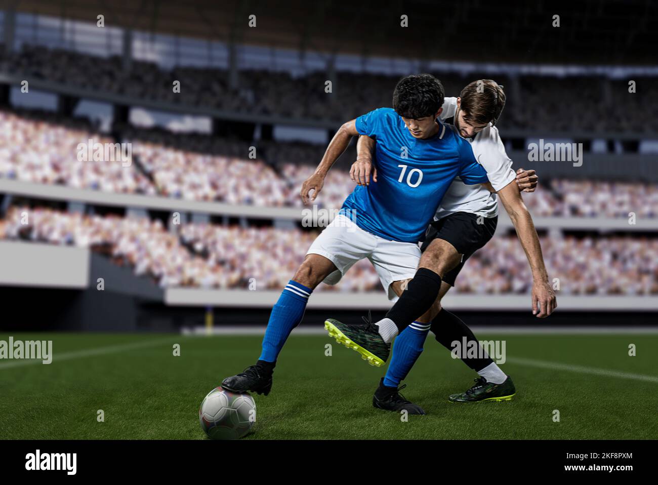 Soccer players in the stadium Stock Photo - Alamy