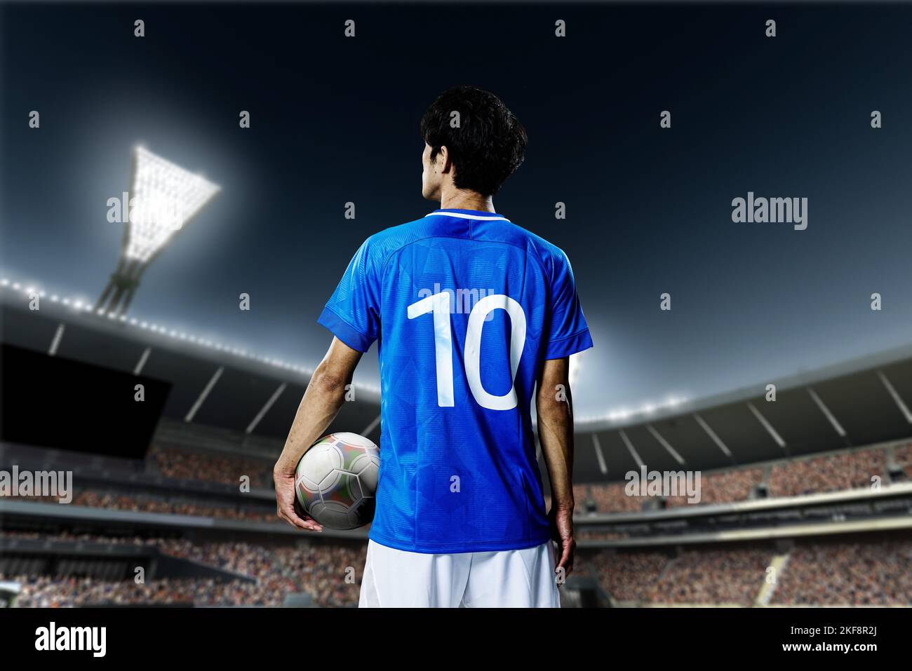 Soccer player in the stadium Stock Photo - Alamy