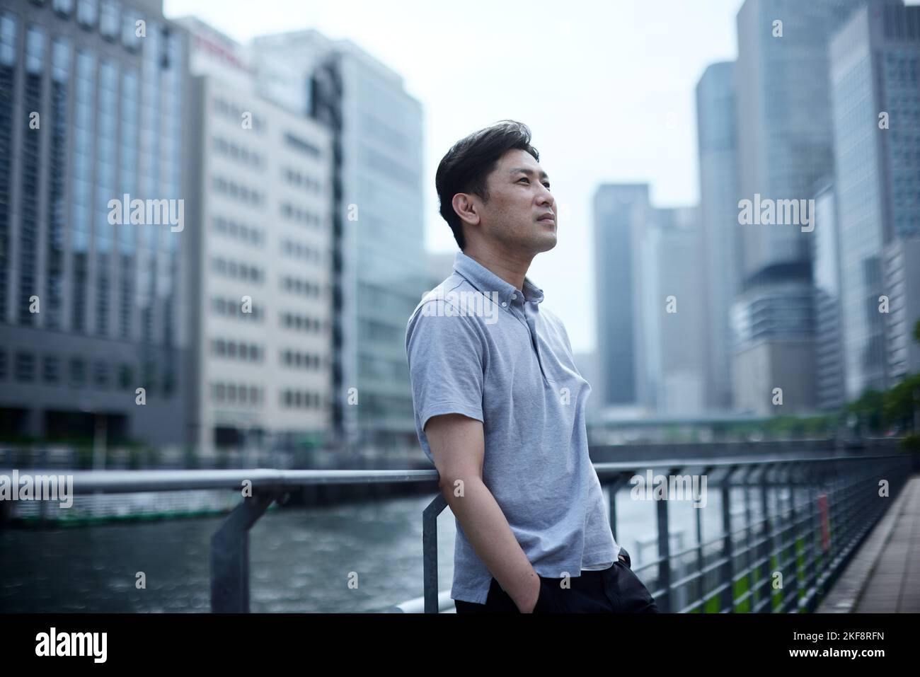 Japanese man portrait Stock Photo - Alamy