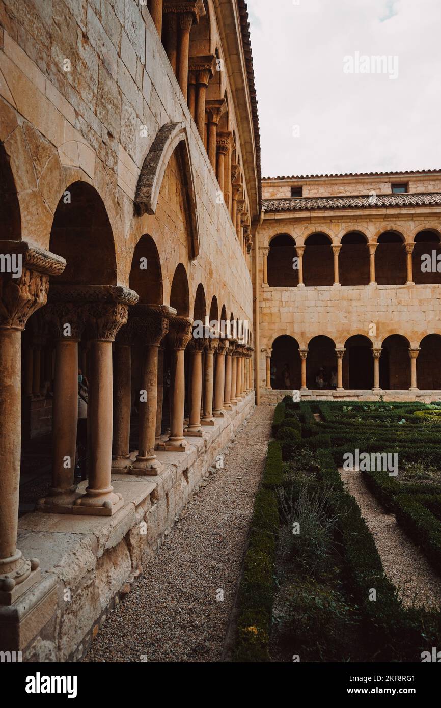 A vertical shot of the Abbey of Santo Domingo de Silos with a beautiful ...