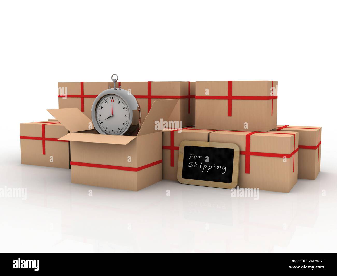 Render red shipping container open hi-res stock photography and images ...