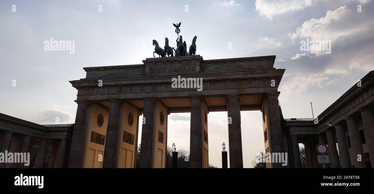 A panoramic of the Brandenburg Gate in Berlin, Germany Stock Photo - Alamy