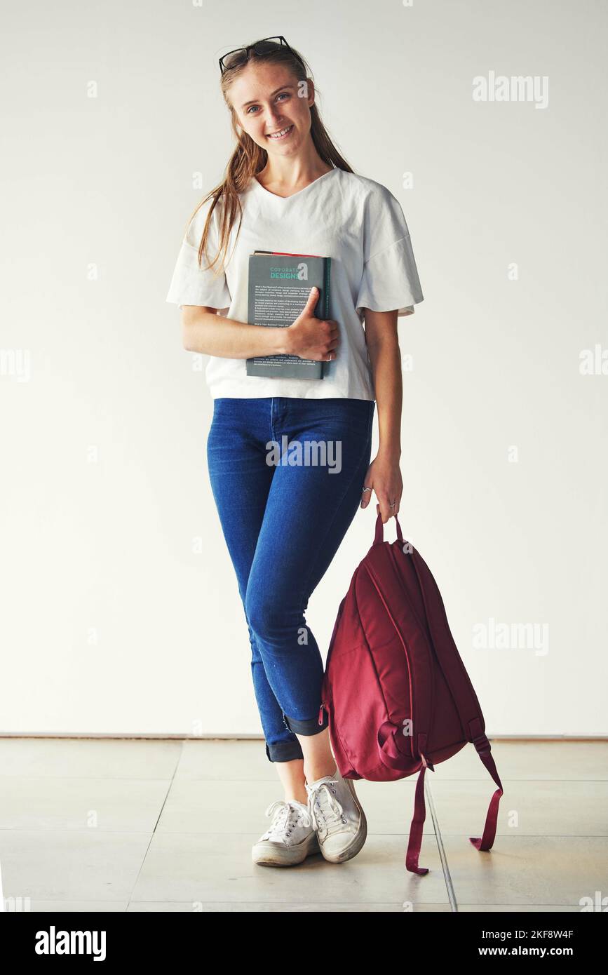 Portrait college student girl hi-res stock photography and images - Alamy