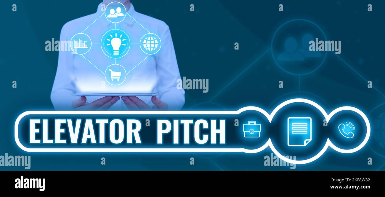 Conceptual caption Elevator Pitch. Business approach A persuasive sales ... Conceptual caption Elevator Pitch. Business approach A persuasive sales ...
